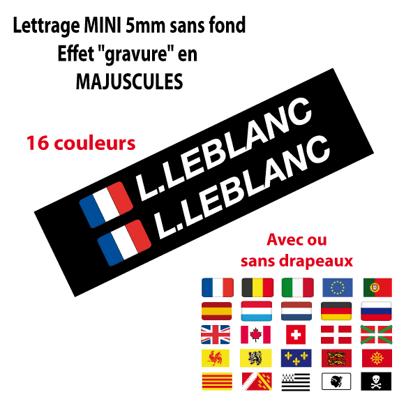 Sticker autocollant mini avec ou sans drapeau application facile ...